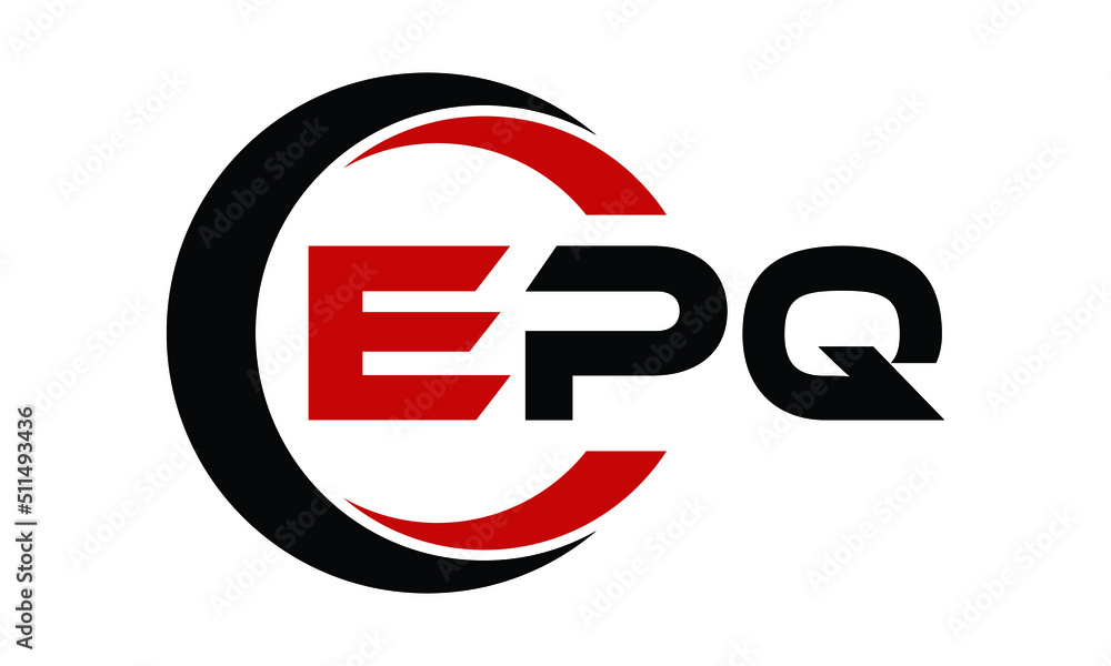 EPQ three letter swoosh logo design vector template | monogram logo ...