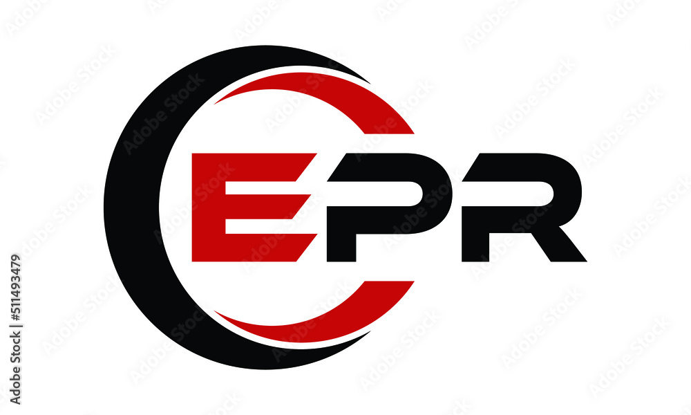 EPR three letter swoosh logo design vector template | monogram logo ...