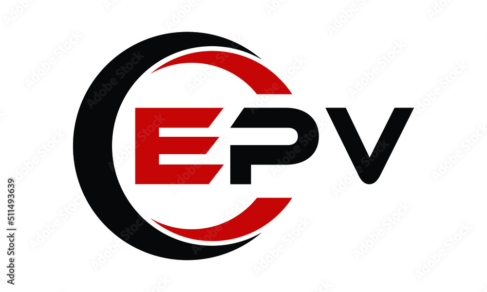 EPV three letter swoosh logo design vector template | monogram logo ...