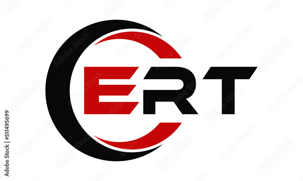 ERT three letter swoosh logo design vector template | monogram logo ...
