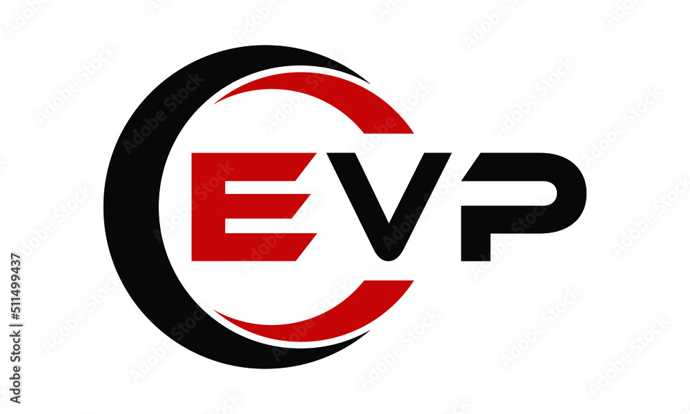 EVP three letter swoosh logo design vector template | monogram logo ...