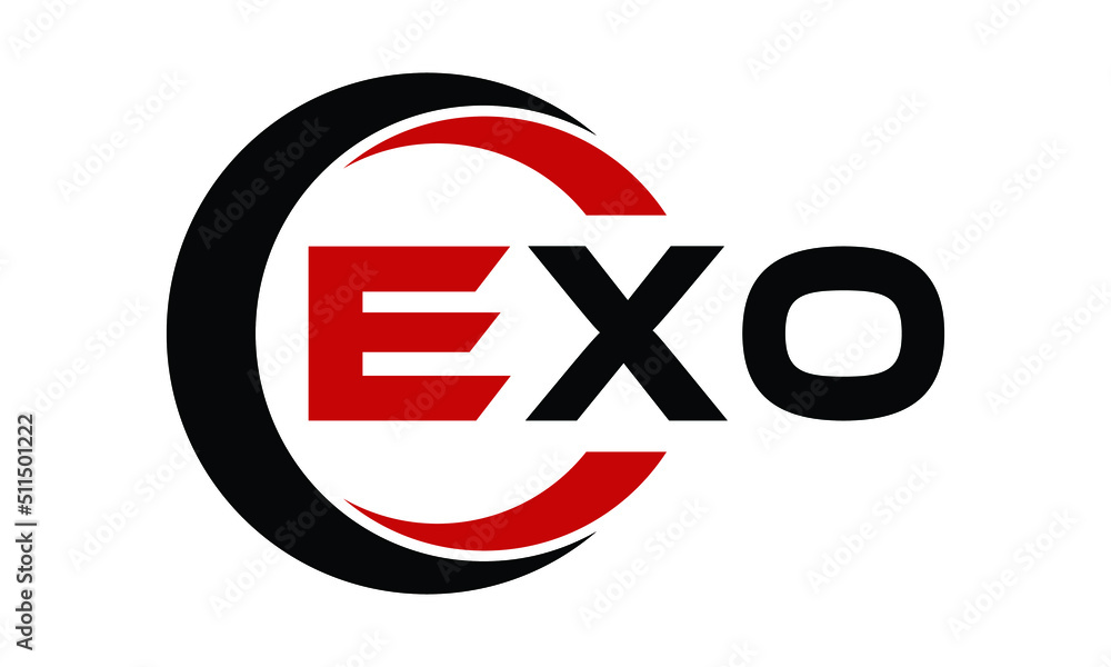 EXO three letter swoosh logo design vector template | monogram logo ...