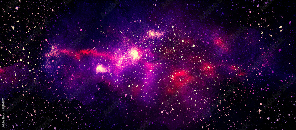 Vector cosmic illustration. Beautiful colorful space background ...