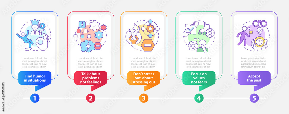 Dealing with change rectangle infographic template. Easy adaptation ...