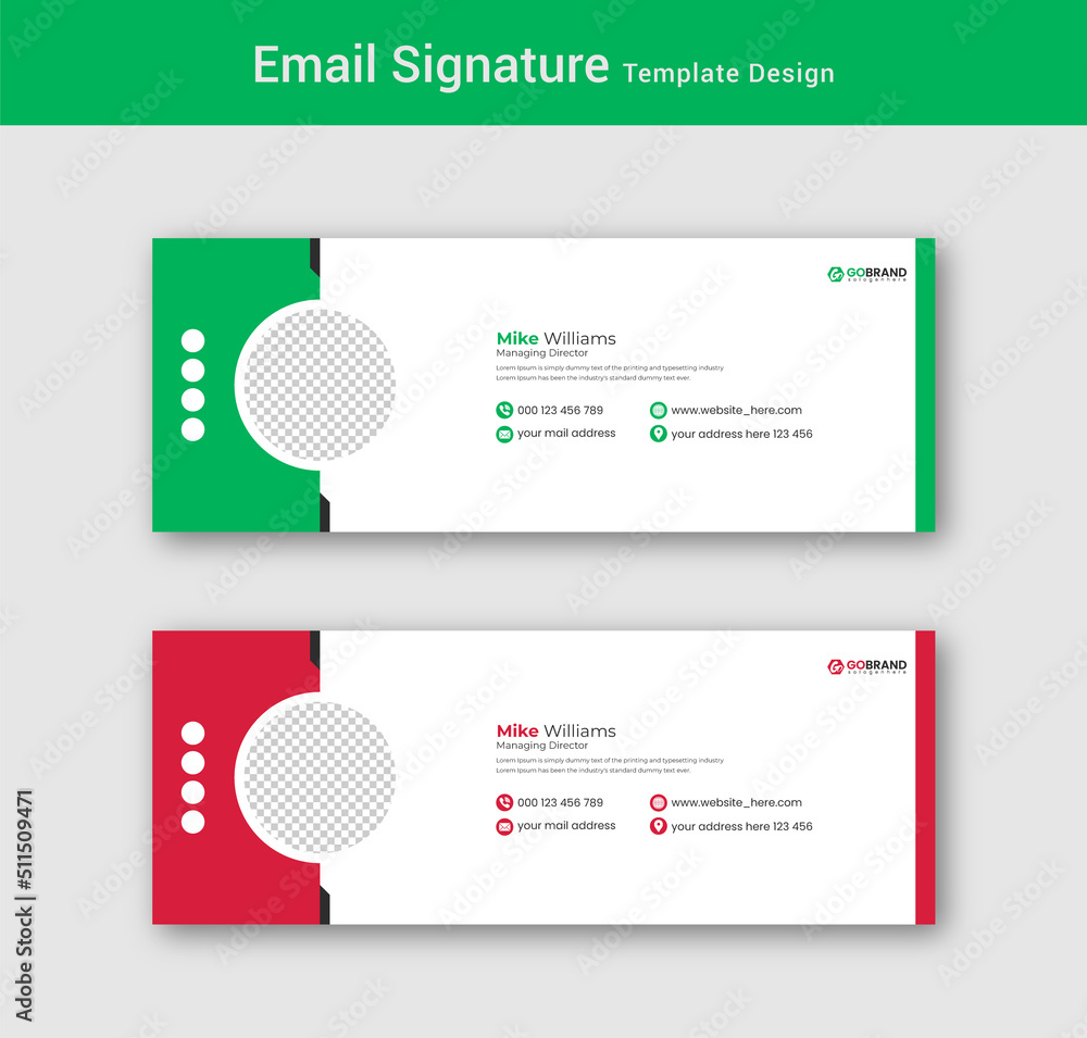Email signature template design, Corporate mail business email ...