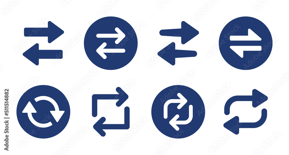 Swap icon vector set. Exchange arrow symbol collection Stock Vector ...