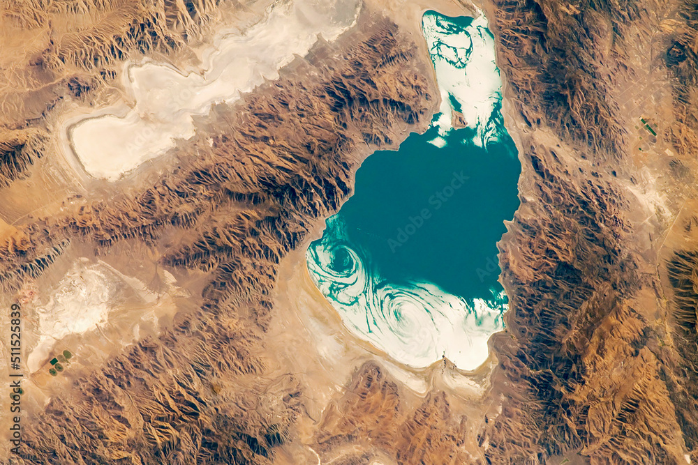 Pyramid Lake, in western Nevada, remnant of the ancient and much larger ...