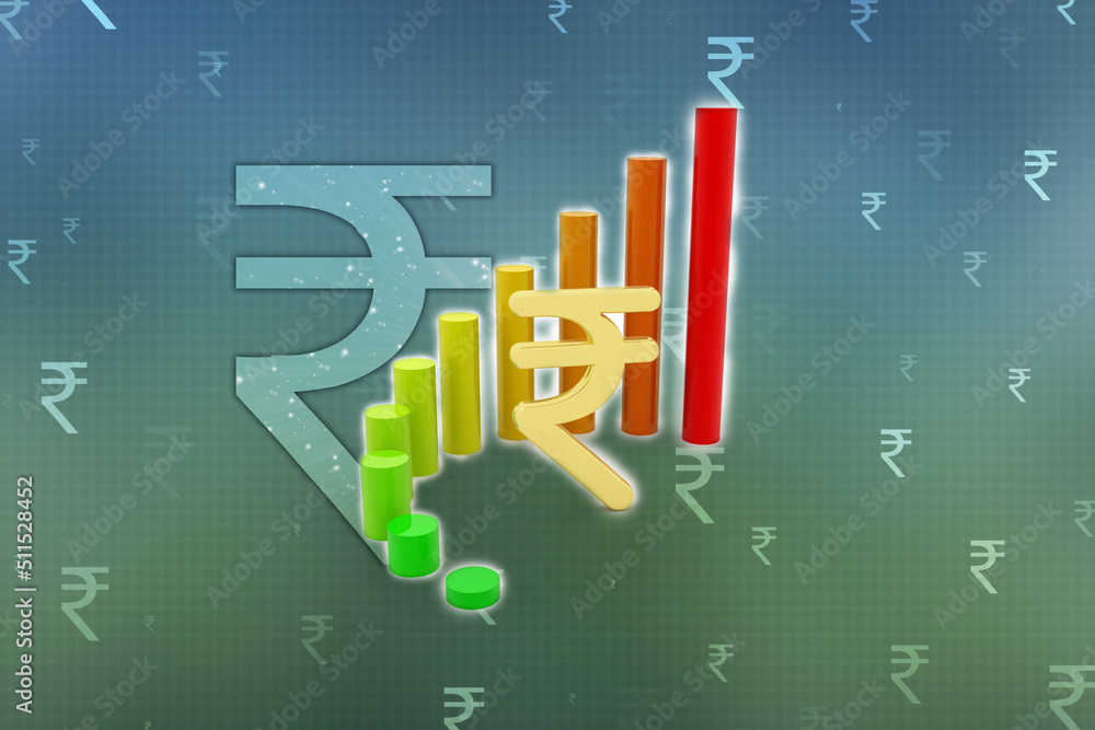 Indian rupee background, Stock market background with Indian rupee ...