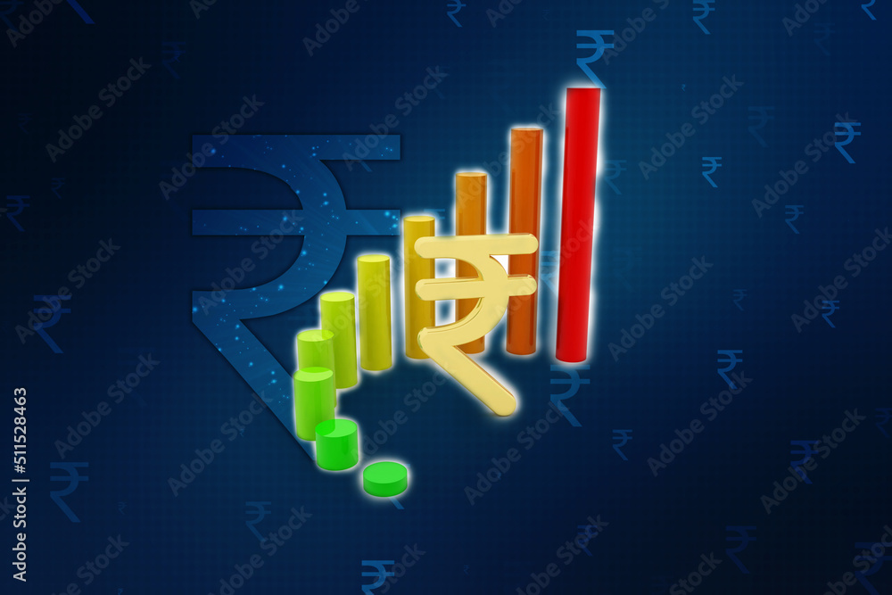 Indian rupee background, Stock market background with Indian rupee ...