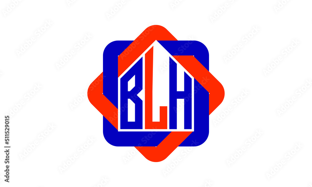 BLH three letter real estate logo with home icon logo design vector ...