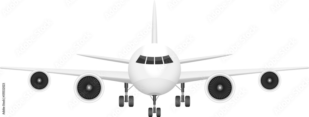 Airplane front view clipart Stock Illustration | Adobe Stock