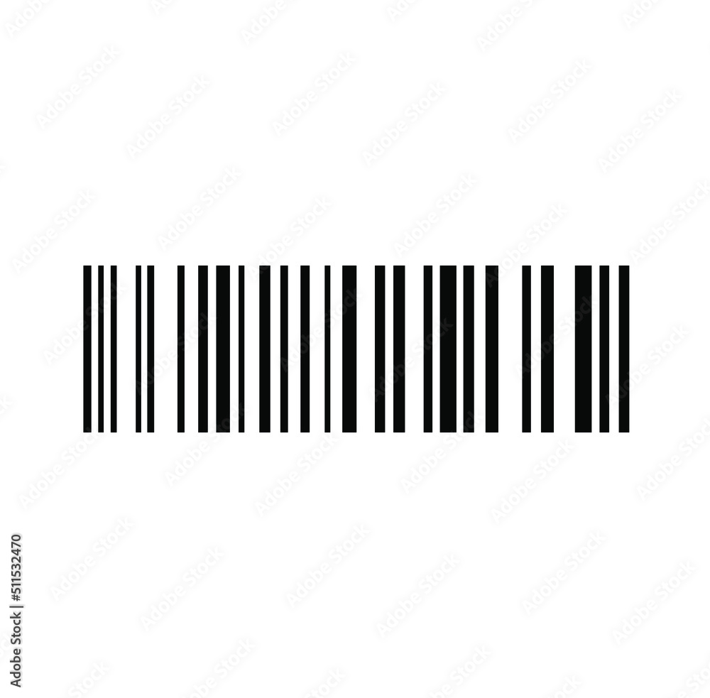 Vector isolated black rectangle barcode symbol Stock Vector | Adobe Stock