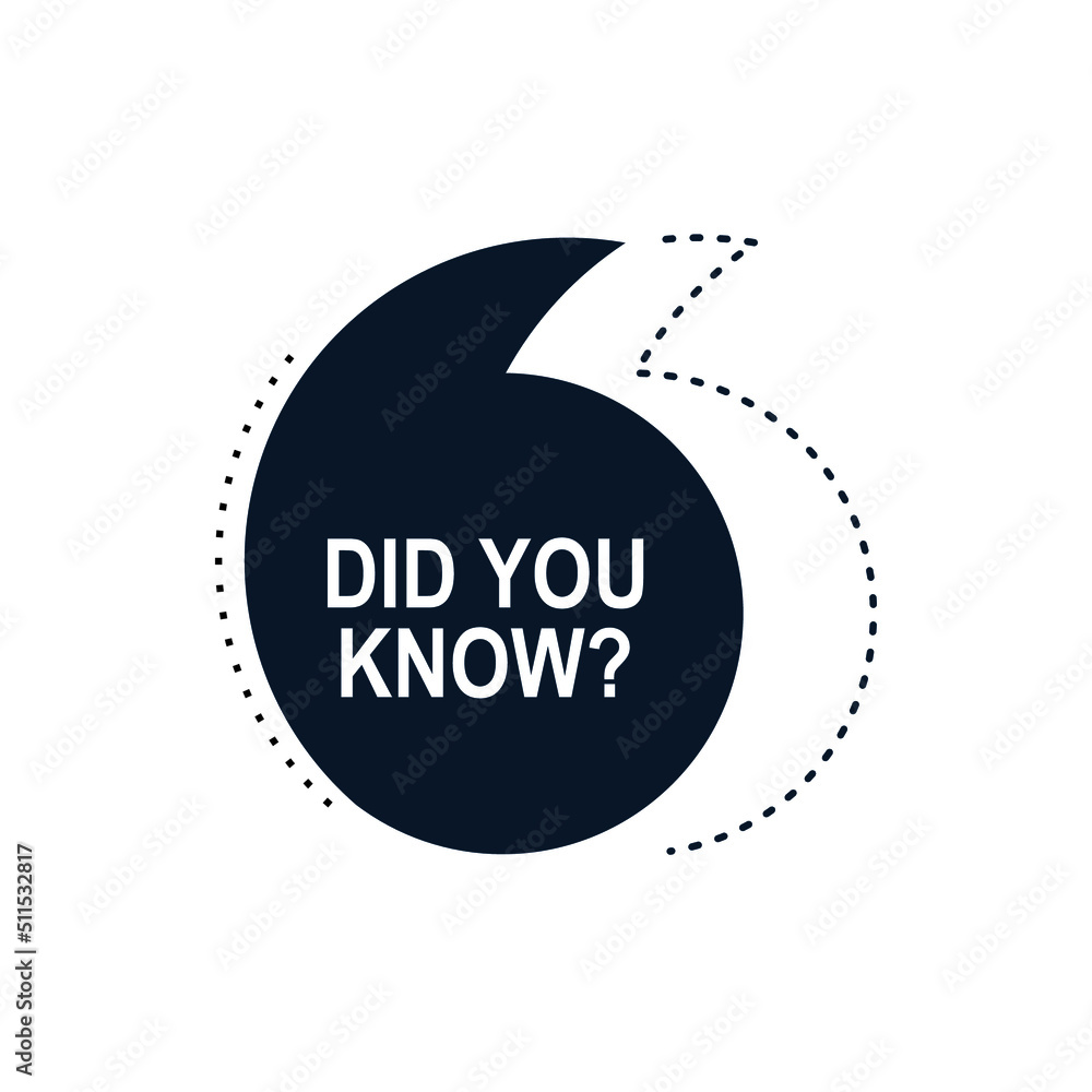 Quote banner with text. Did you know. Symbol of interesting facts. Text ...