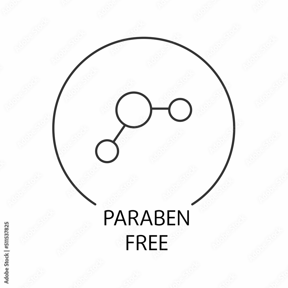 Paraben free icon symbol. Editable stroke. Vector stock illustration ...