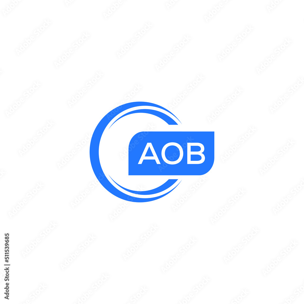 AOB letter design for logo and icon.AOB typography for technology ...