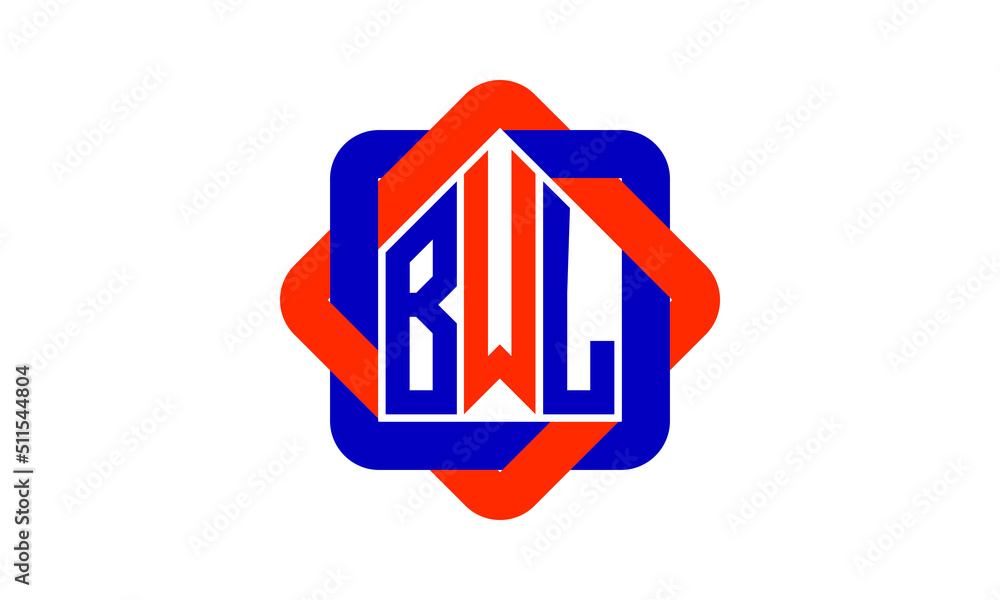 BWL three letter real estate logo with home icon logo design vector ...