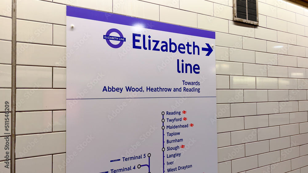Elizabeth Line at London Underground - LONDON, UNITED KINGDOM - JUNE 9 ...