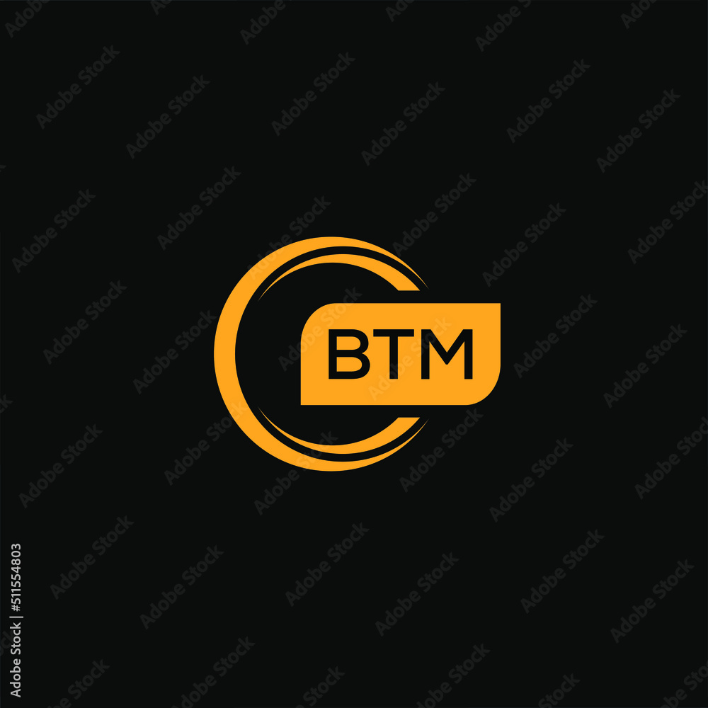 BTM letter design for logo and icon.BTM typography for technology ...
