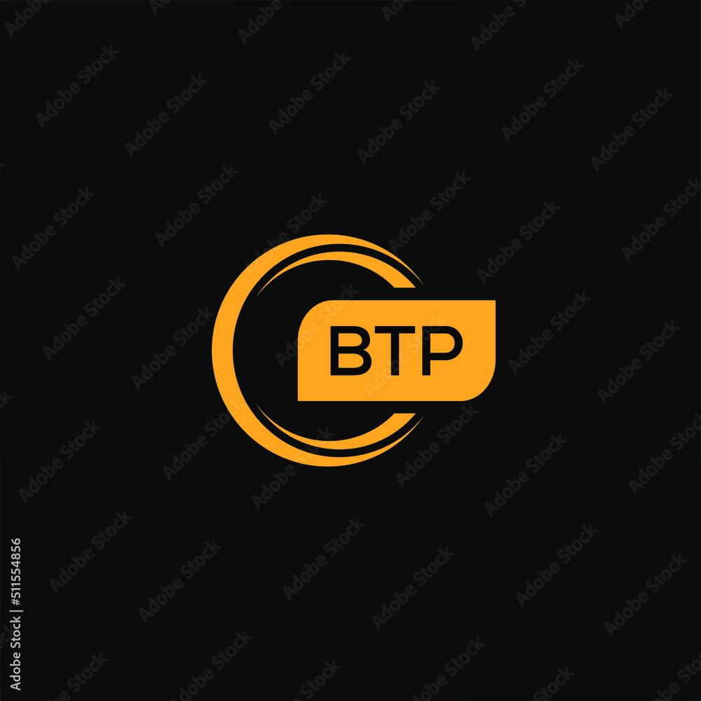 BTP letter design for logo and icon.BTP typography for technology ...