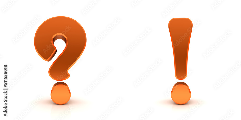 Question mark exclamation mark orange Question and Answer Stock ...