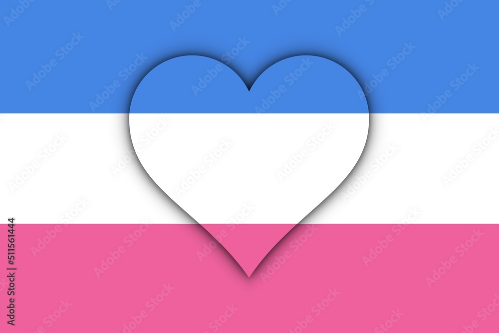 Bandera Heterosexual con corazón Stock Illustration | Adobe Stock