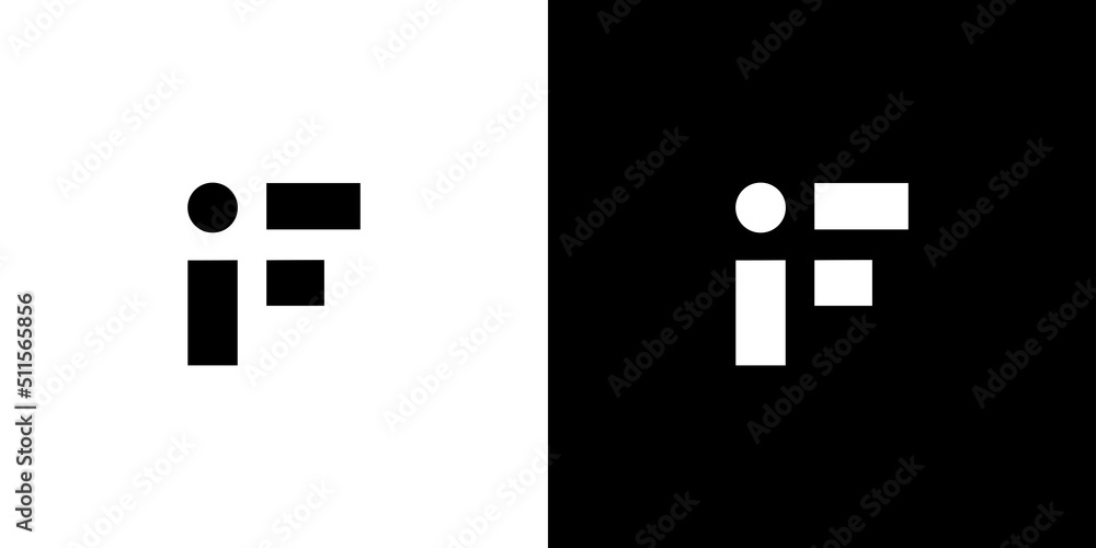 Modern and elegant letter IF initial logo design Stock Vector | Adobe Stock