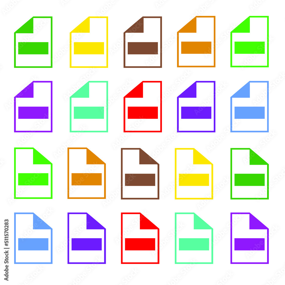 Symbol set file formats. Set of Document File Formats icons. File ...