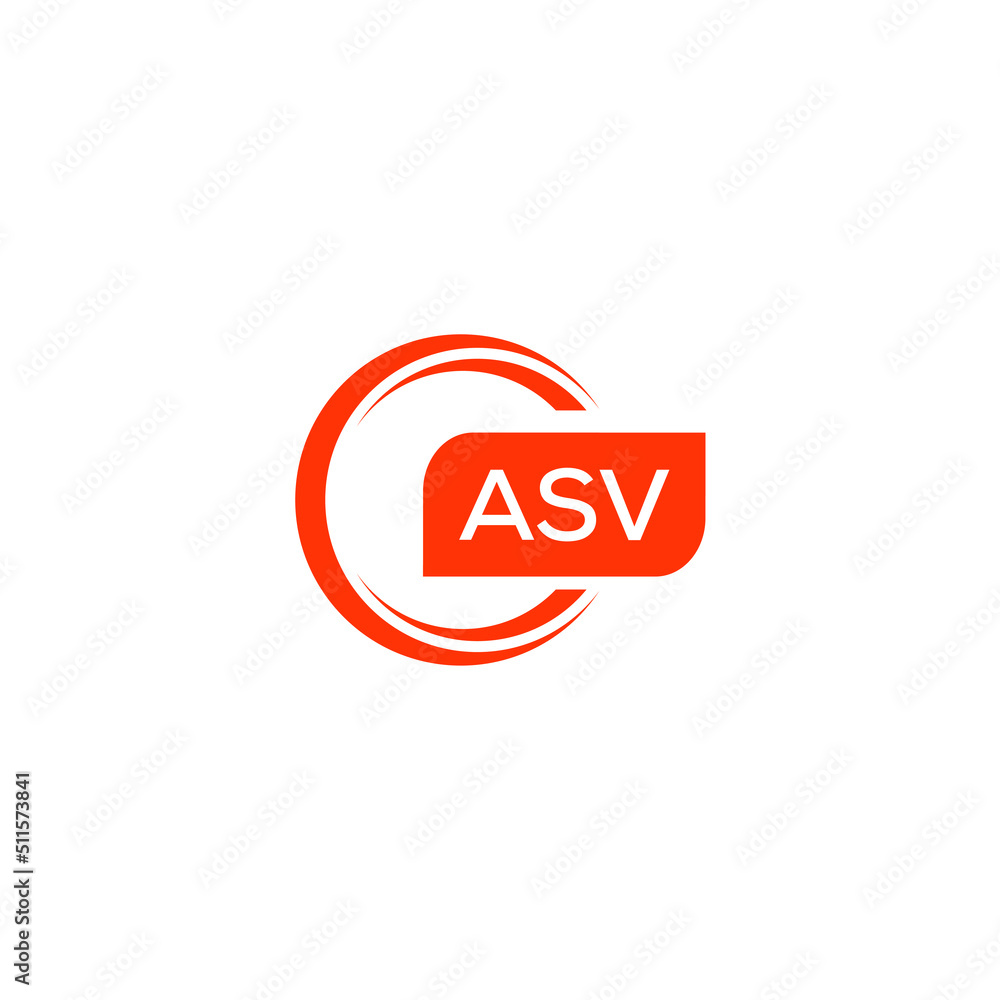 ASV letter design for logo and icon.ASV typography for technology ...