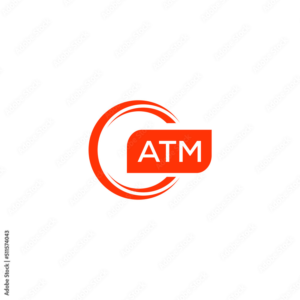 Vetor de ATM letter design for logo and icon.ATM typography for ...