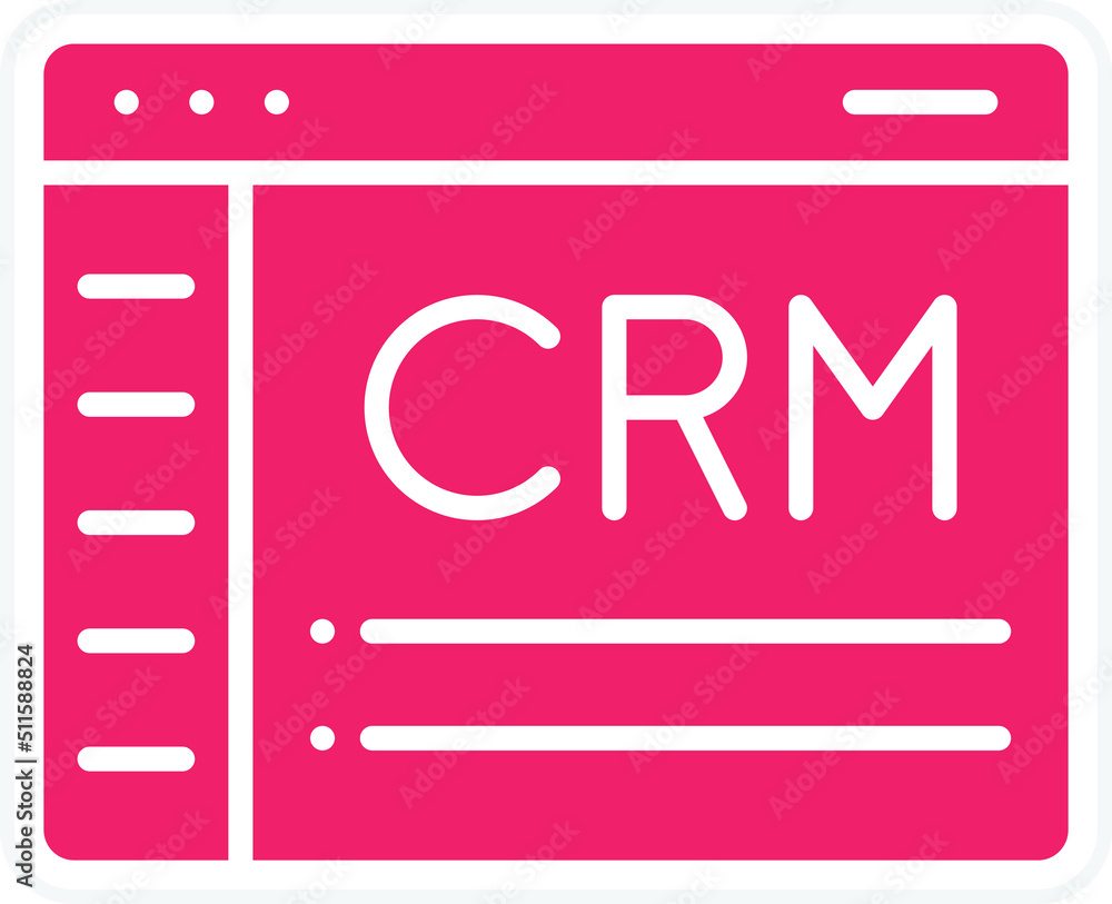CRM Icon Style Stock Vector | Adobe Stock