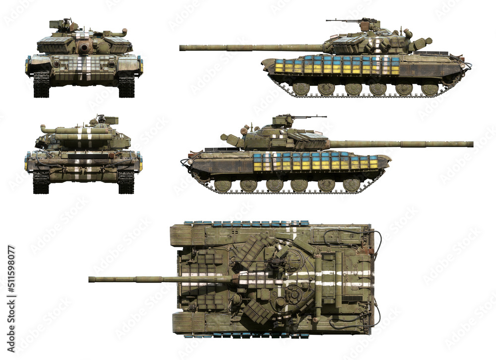 3d-renders of Soviet tank T-64BV operated by Armed Forces of Ukraine ...