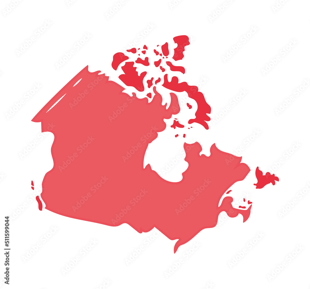 canada map icon Stock Vector | Adobe Stock