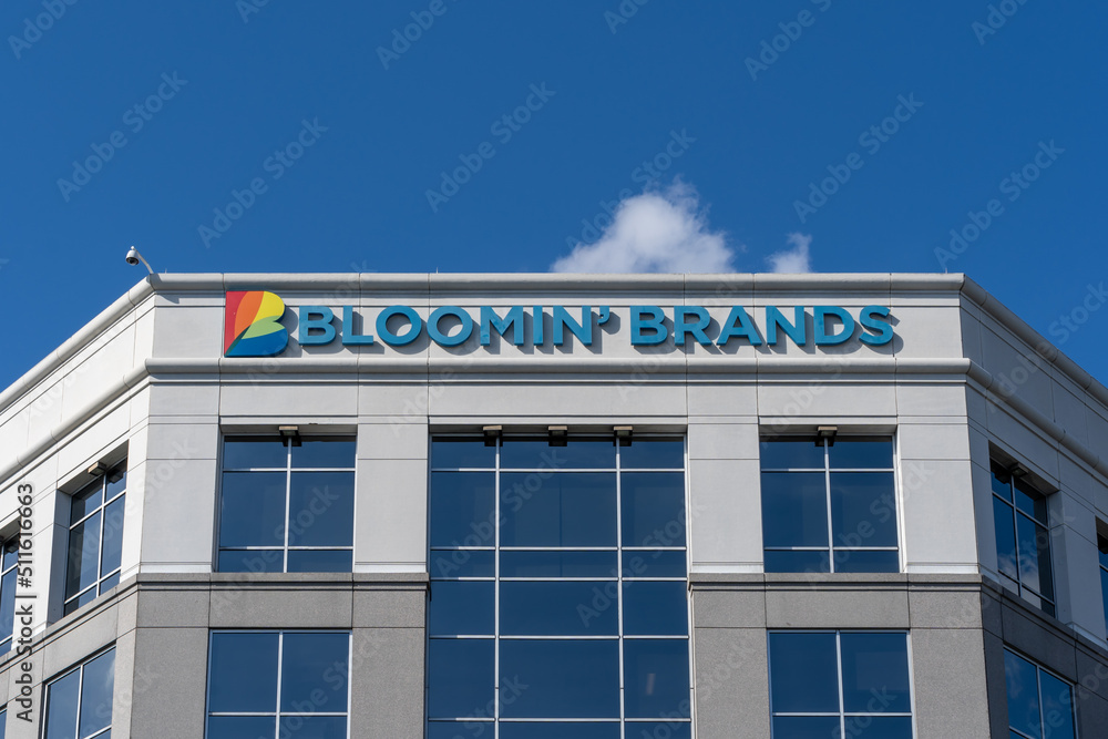 Tampa, FL, USA - January 8, 2022: Bloomin' Brands headquarters in Tampa ...