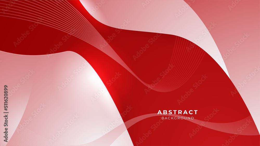 Red abstract background with white geometric shapes Stock Vector ...