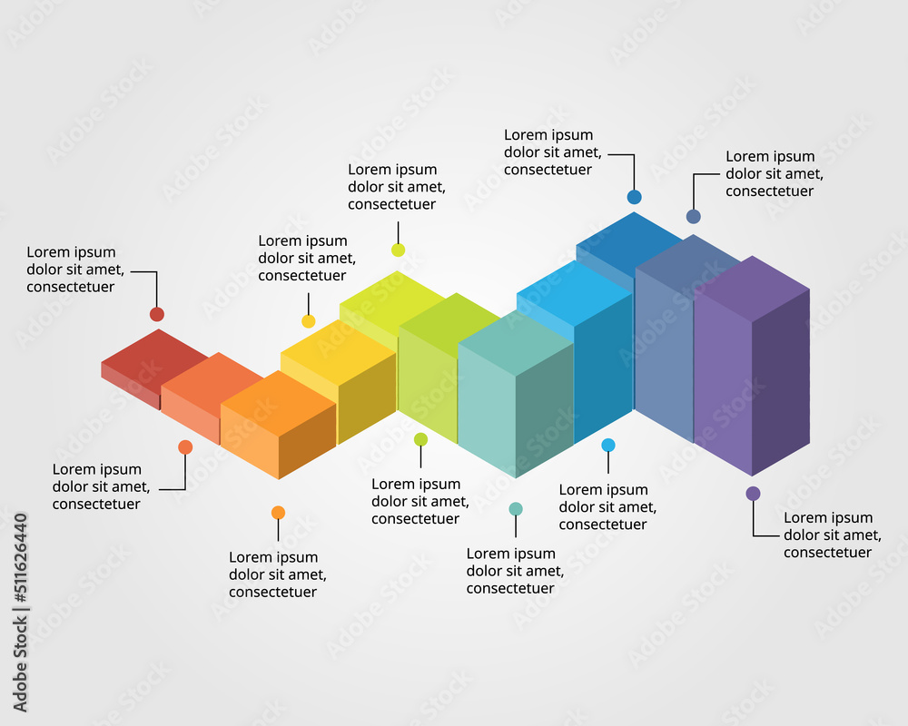square graph chart template for infographic for presentation for 11 ...