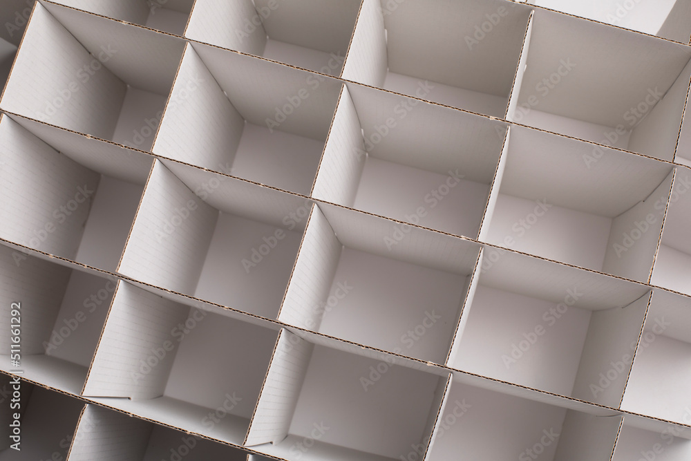 Cardboard separators top view, fluted paper cardboard dividers for ...