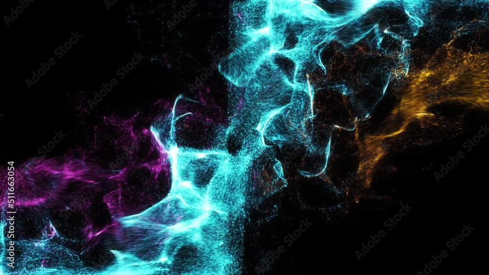 Abstract background liquid hot and cold energy particles sparkles ...