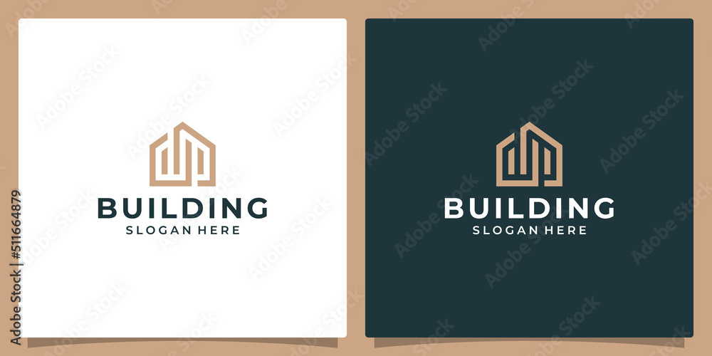 House building logo with initial letter d and p abstract. Vector ...