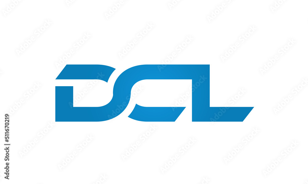 Connected DCL Letters logo Design Linked Chain logo Concept Stock ...