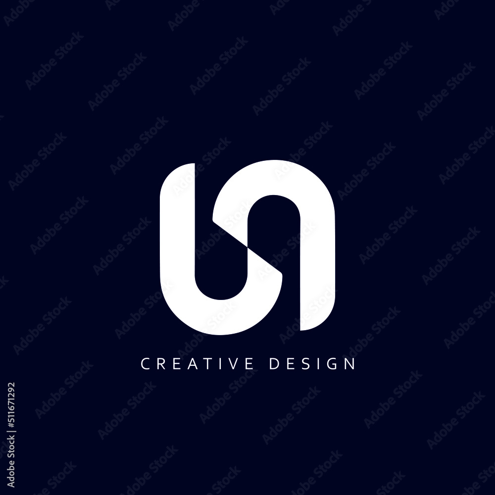Letter UN Logo Design Using letter U and N , UN Monogram Stock Vector ...