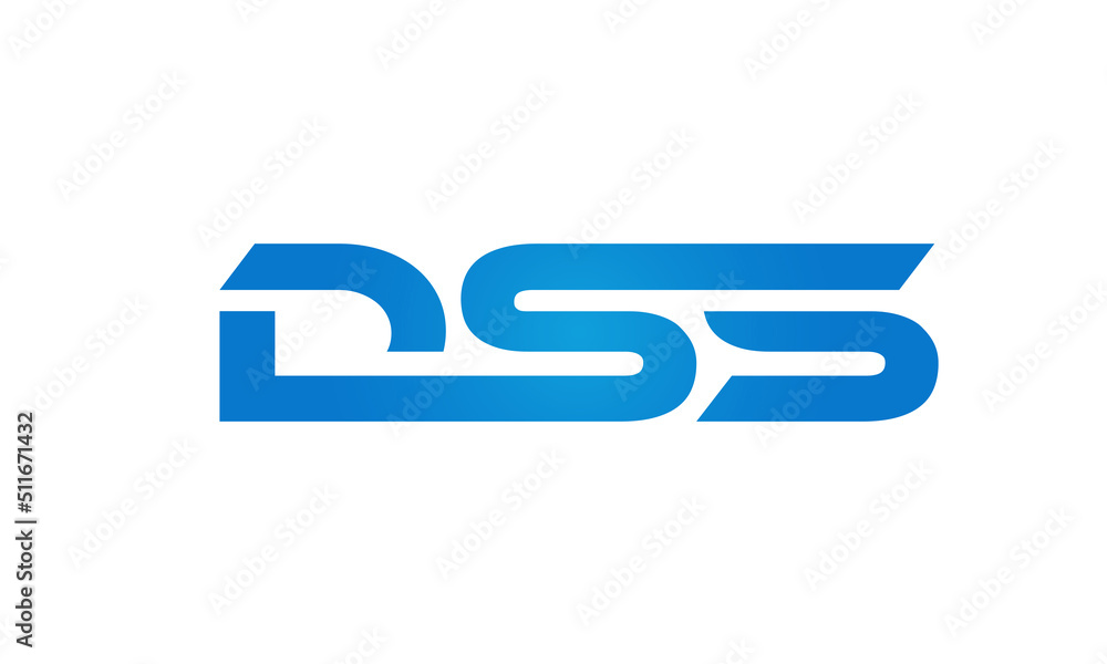 Connected DSS Letters logo Design Linked Chain logo Concept Stock ...