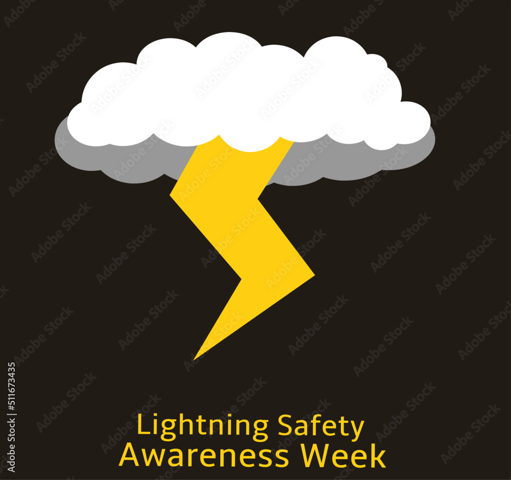lightning Safety Awareness Week concept. Template for background ...