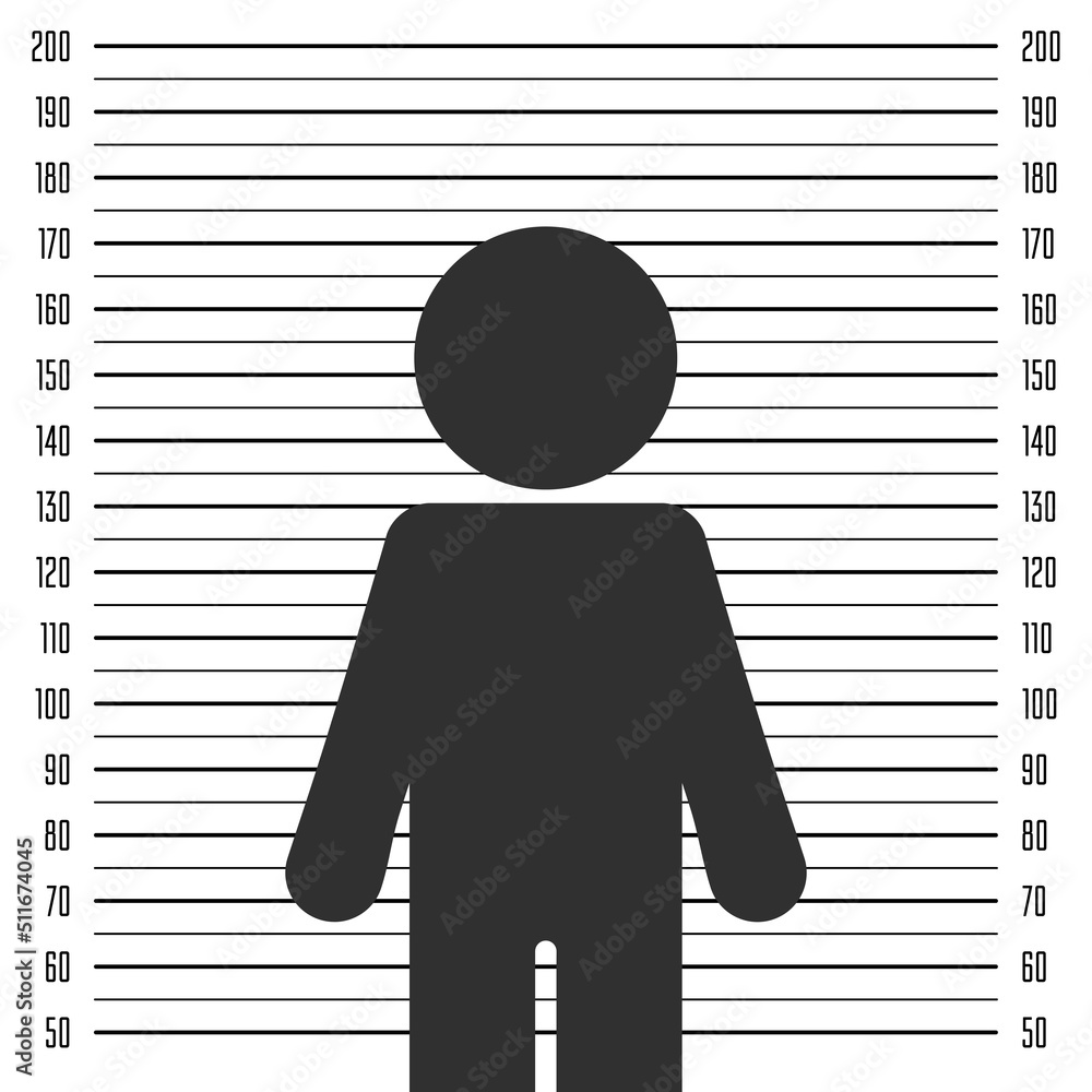 Police mugshot background. Vector police lineup template. Arrested man ...
