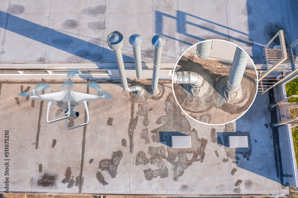 Photo & Art Print Detection of defects and damage to roof using ...