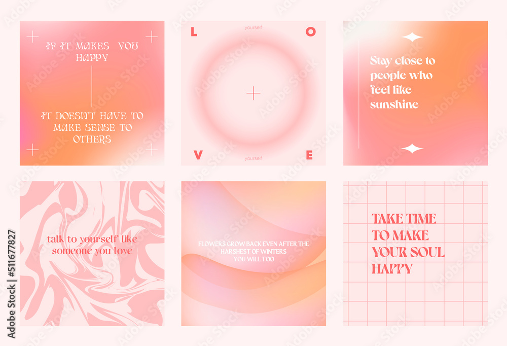 Design backgrounds for social media banner. Set of instagram post frame ...