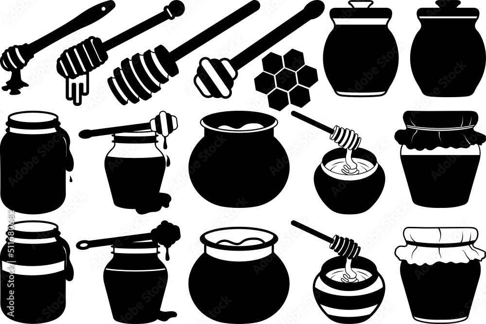 Wooden Honey Pot SVG Cut Files | Wooden Honey Pot Silhouette | Honey ...