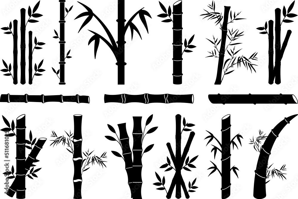 Vetor do Stock: Bamboo SVG Cut Files | Bamboo Silhouette | Plant Svg ...