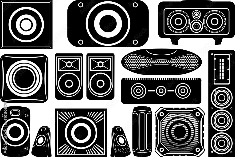Sound Box SVG Cut Files | Sound Box Silhouette | Speakers Svg | Speaker ...