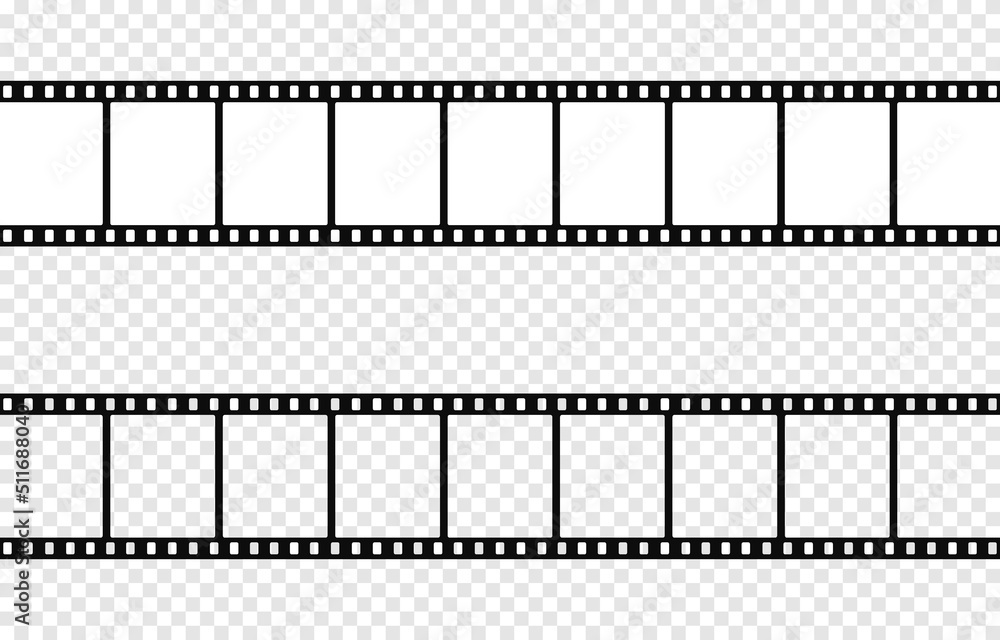 Vector film strip PNG. Roll of retro film strip on isolated transparent ...
