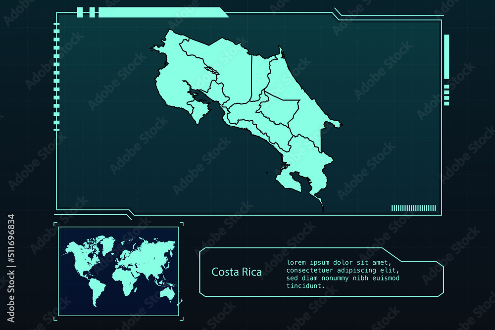 simple map of costa rica